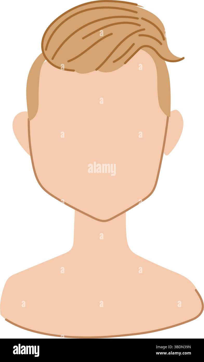 buzzcut hairstyles for kid boy cartoon vector illustration Stock Vector ...