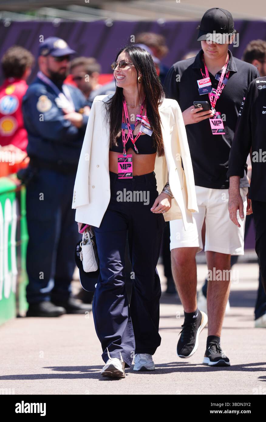 Elisabetta Gregoraci before the Monaco Grand Prix at the Circuit de ...