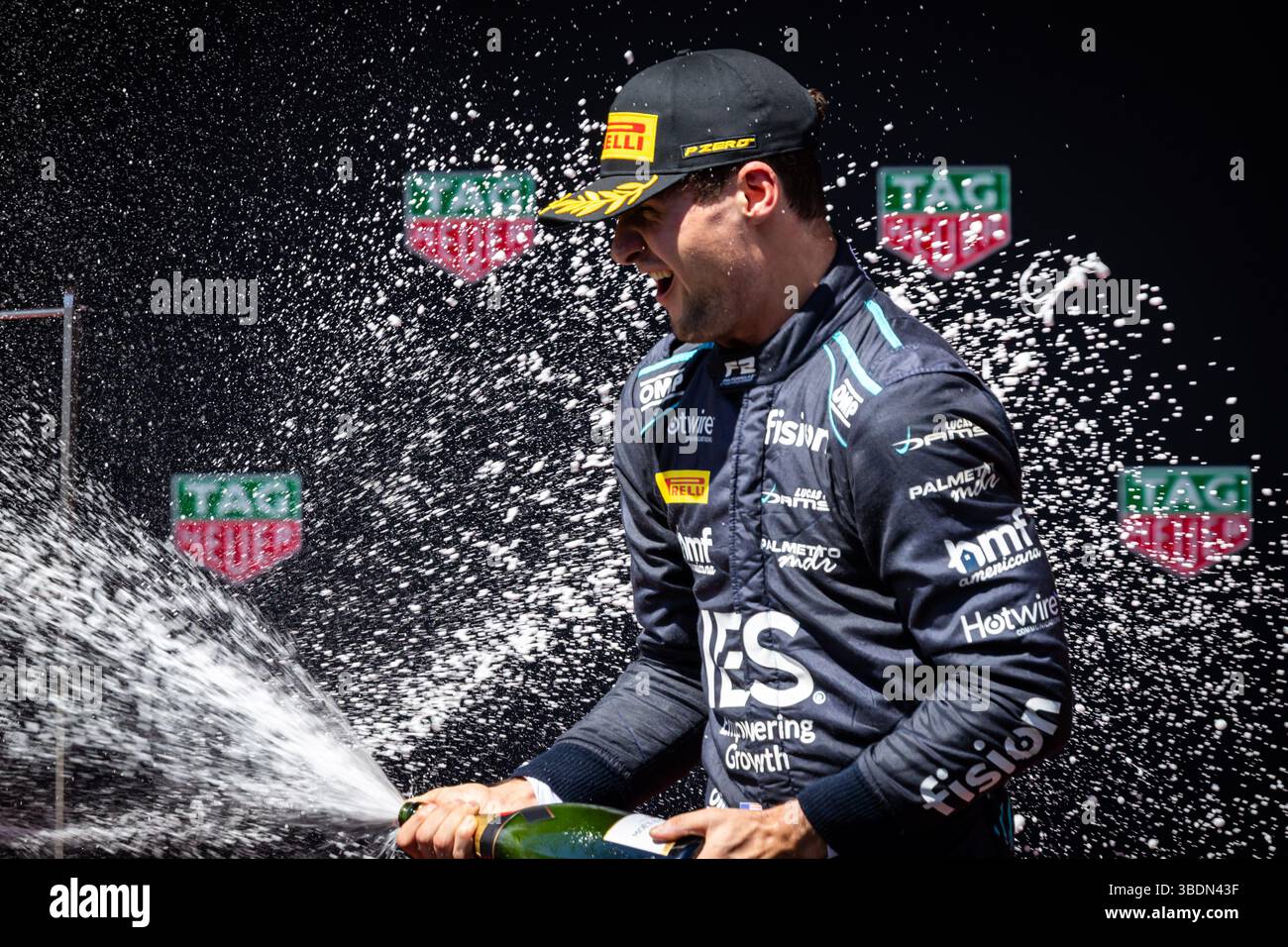 Podium, CRAWFORD Jak (usa), DAMS Lucas Oil, Dallara F2 2024, portrait ...