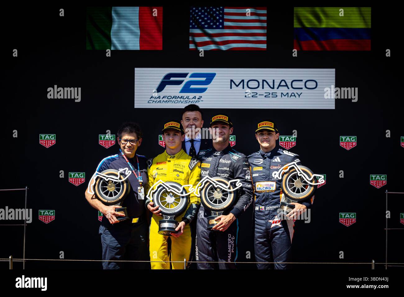 Podium, FORNAROLI Leonardo (ita), Invicta Racing, Dallara F2 2024 ...
