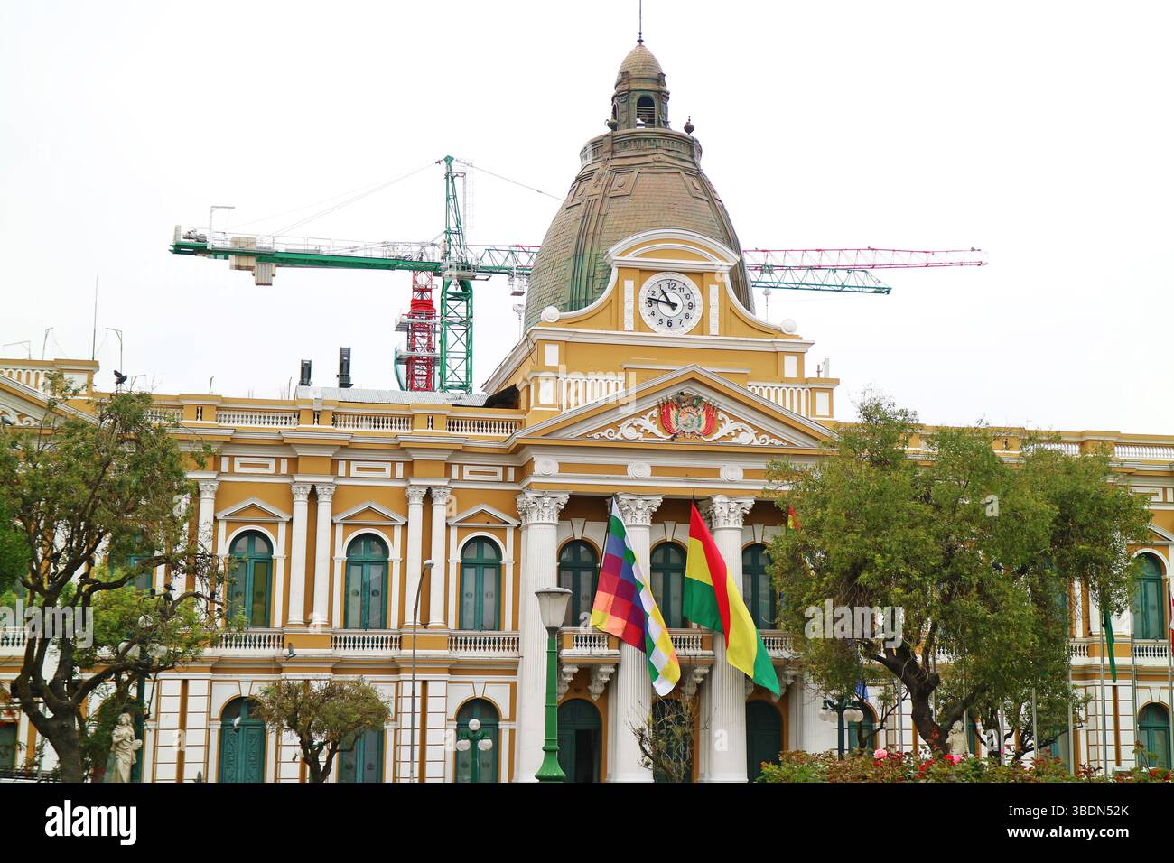National Congress of Bolivia with the Clock Runs Anti Clockwise on the ...