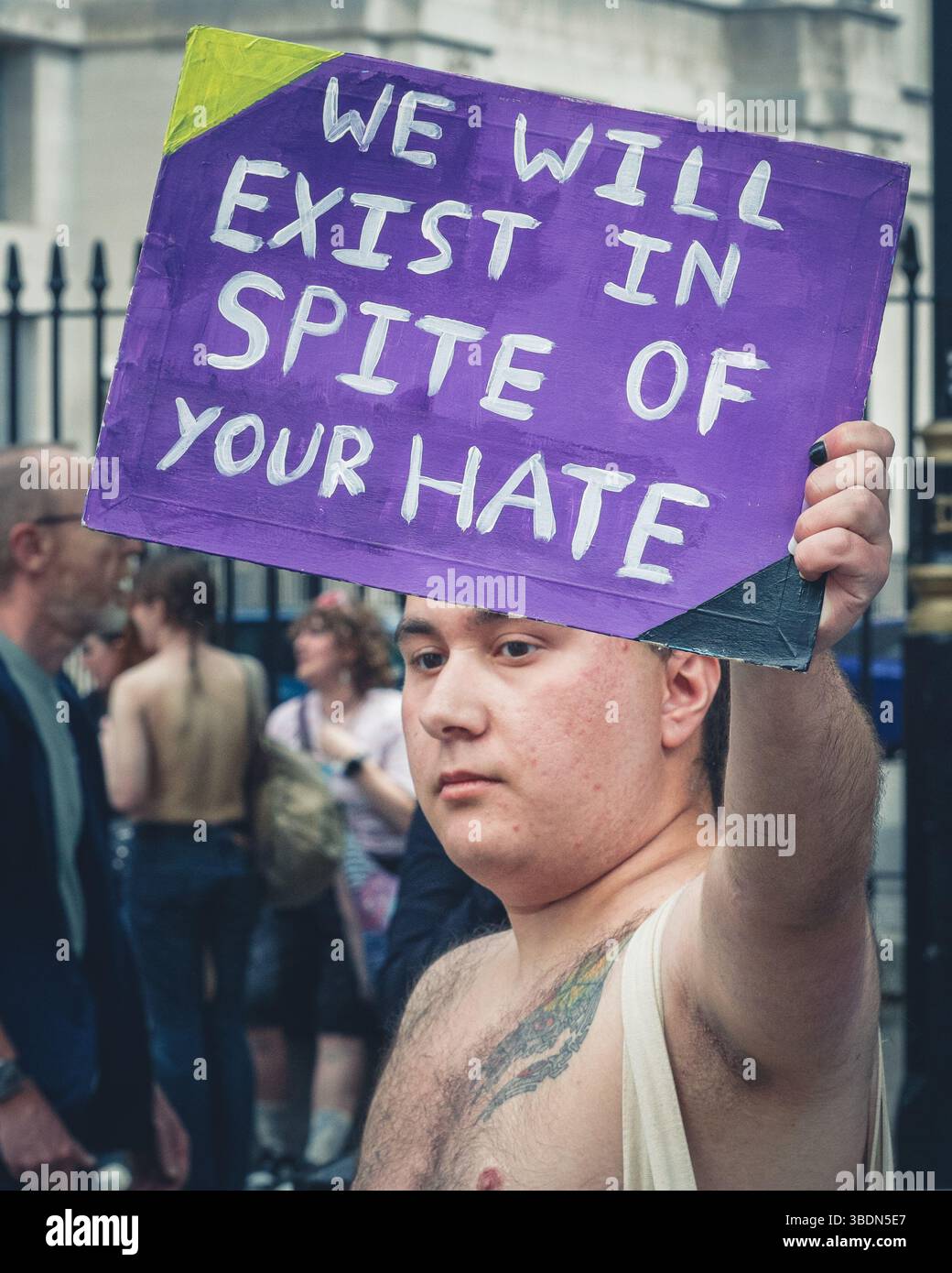 London, UK. 25th May, 2025. The activists opposite Downing Street in ...