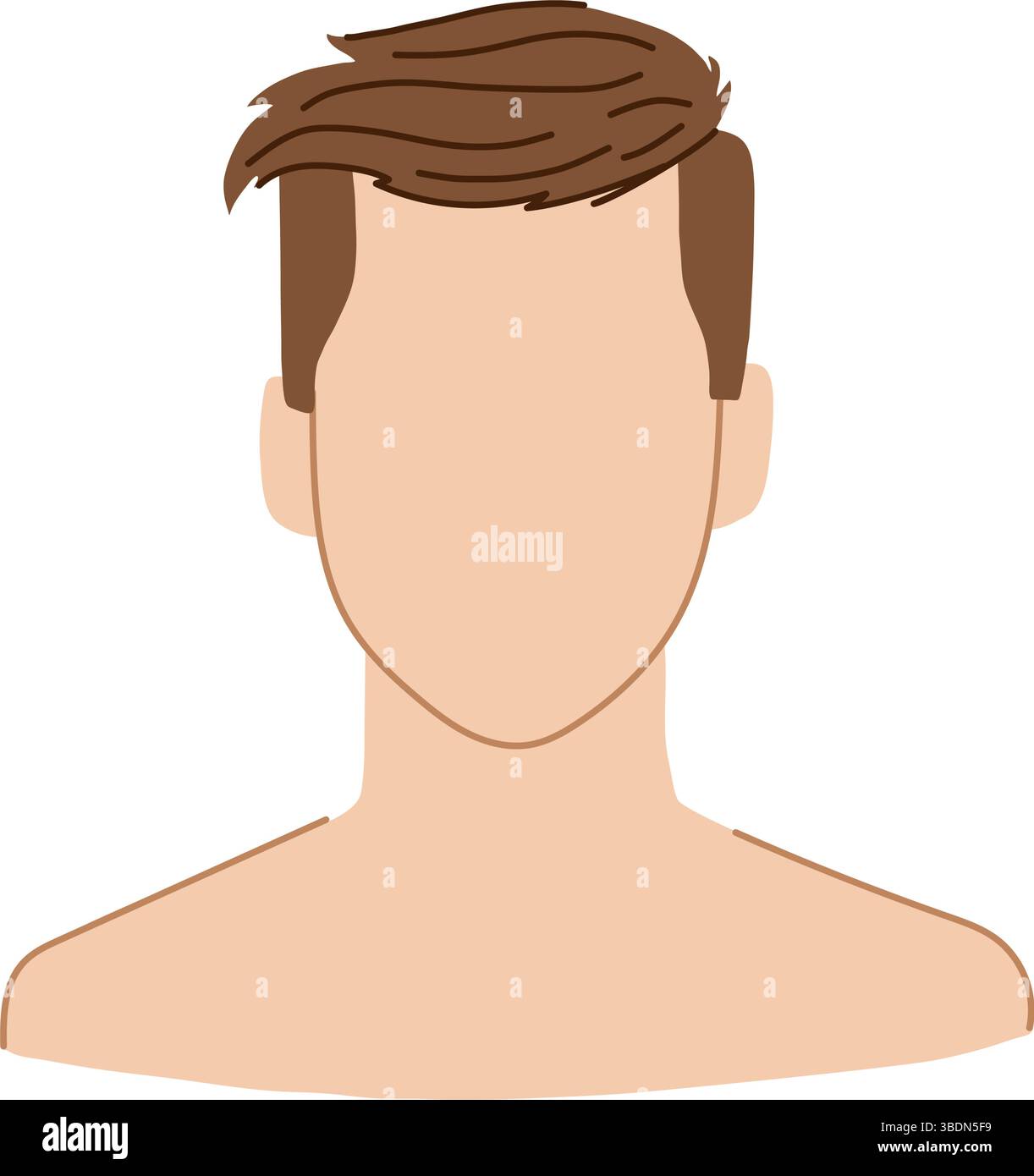 undercut hairstyles for men cartoon vector illustration Stock Vector ...