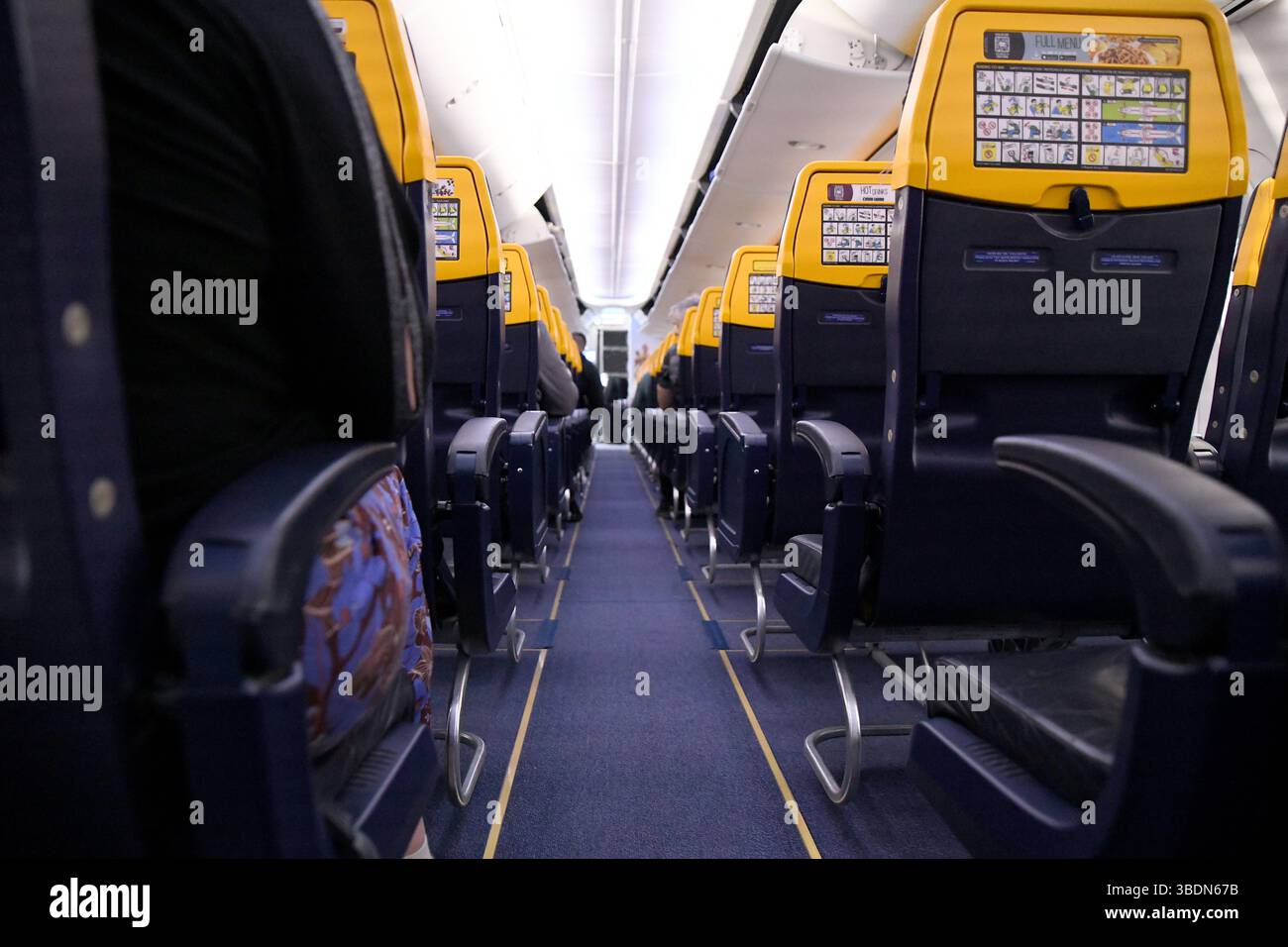 The interior of the cabin inside the aircraft Stock Photo - Alamy
