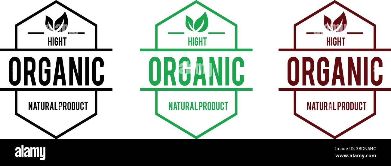 Organic Product Icon Symbol Label Badge Logo Seal Stamp Sign for ...