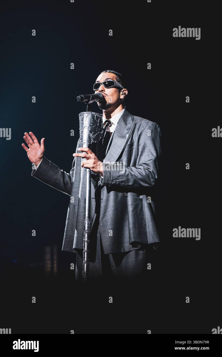 ITALY, TORINO, MAY 24TH 2025: The italian singer and songwriter Mahmood ...