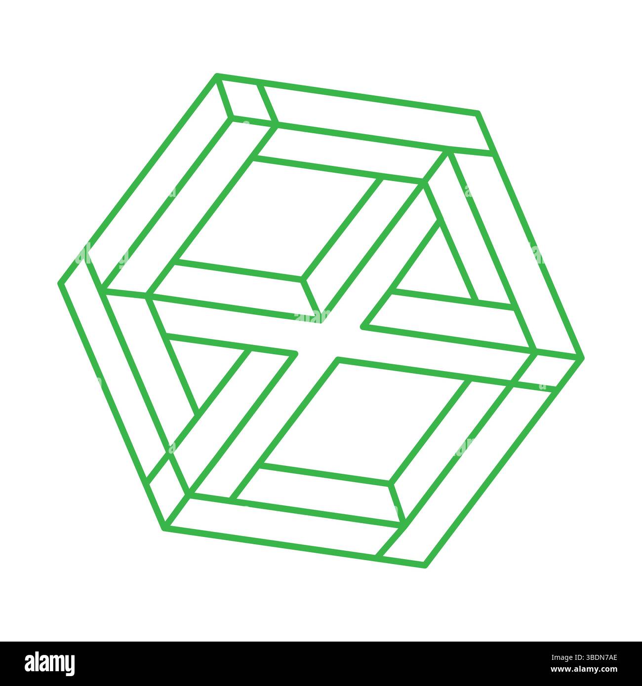 Impossible optical illusion shapes. Logo. Optical art object ...