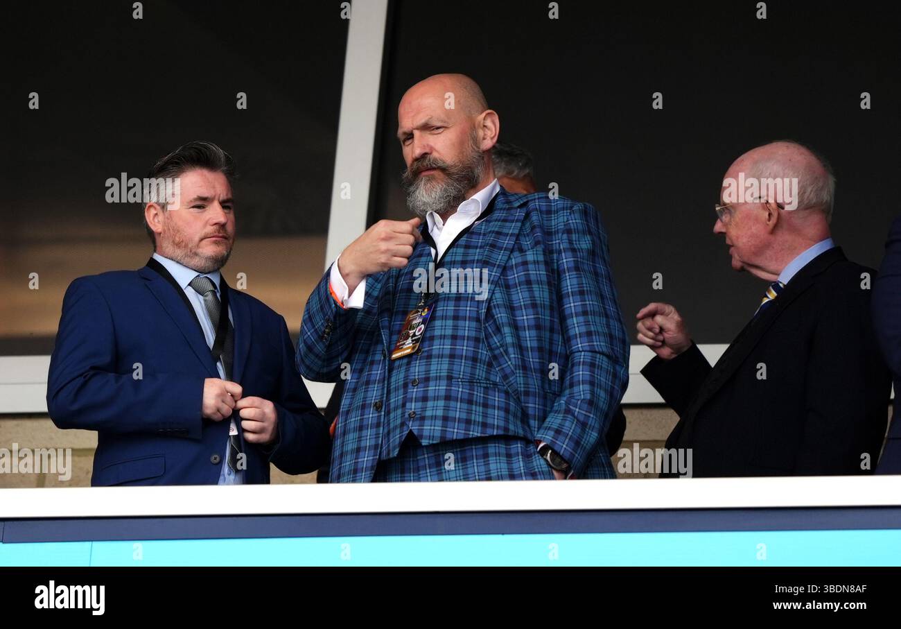 Chris O'Shea, Chief Executive of Centrica, watching the Scottish Gas ...