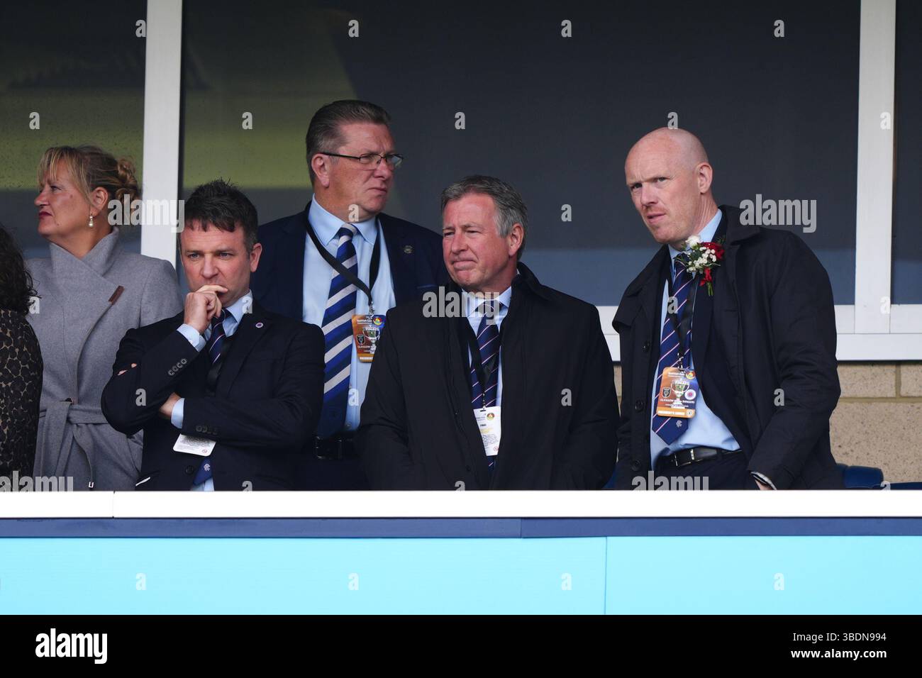 Fraser Thornton, Rangers chairman, (centre) during the Scottish Gas ...