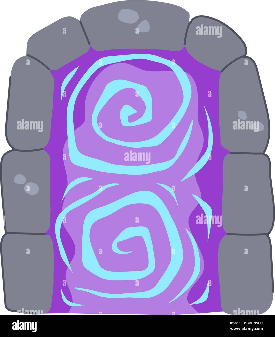 fantasy magic door portal cartoon vector illustration Stock Vector ...