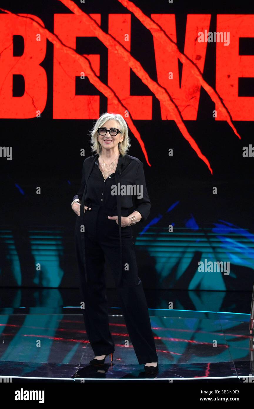 Lunetta Savino in der Rai-Talkshow Belve 2025 in den Fabrizio Frizzi Studios. Rom, 24.05.2025 ...