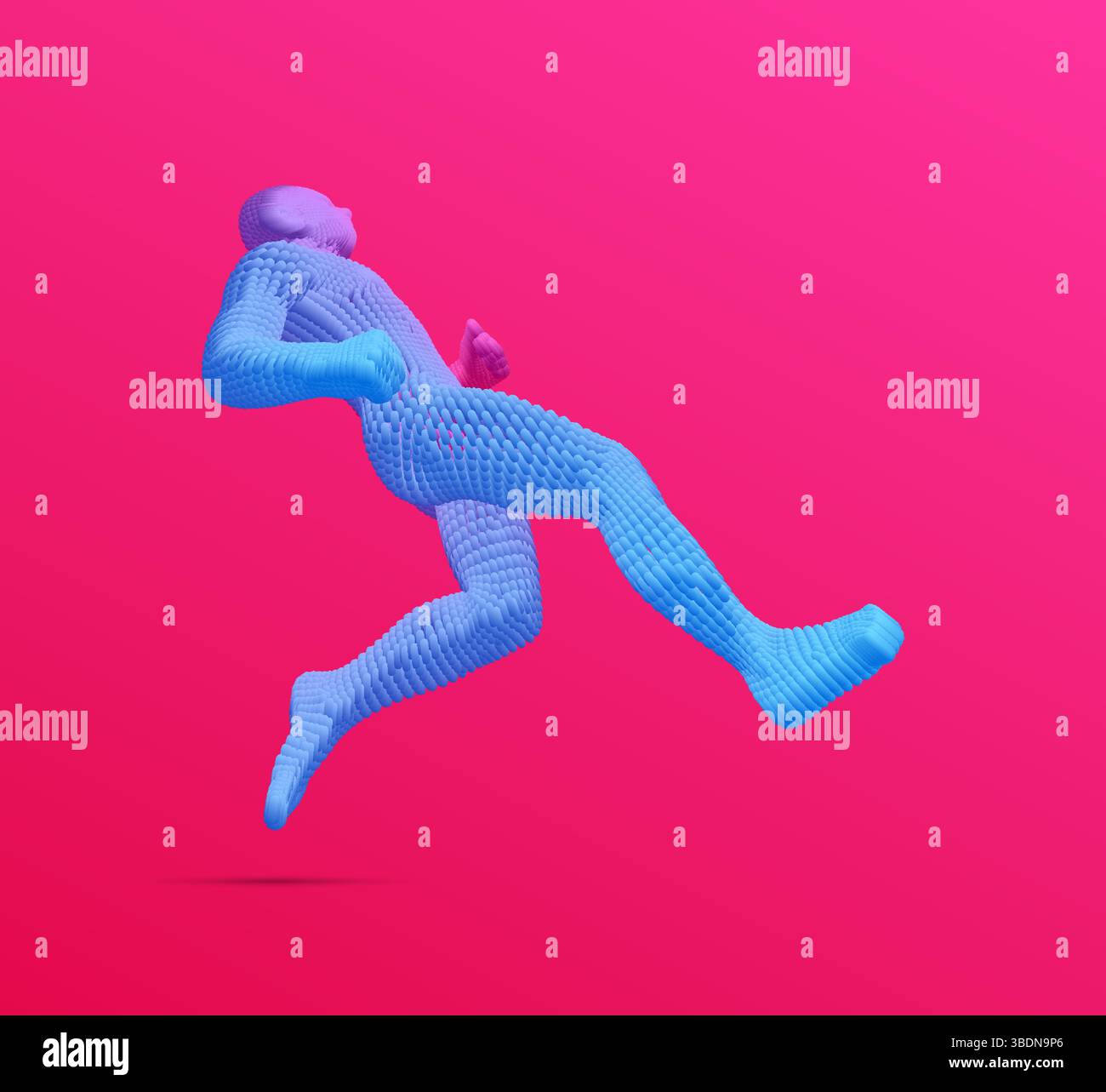 Running man or marathon runner. 3D human body model. Design for sport ...