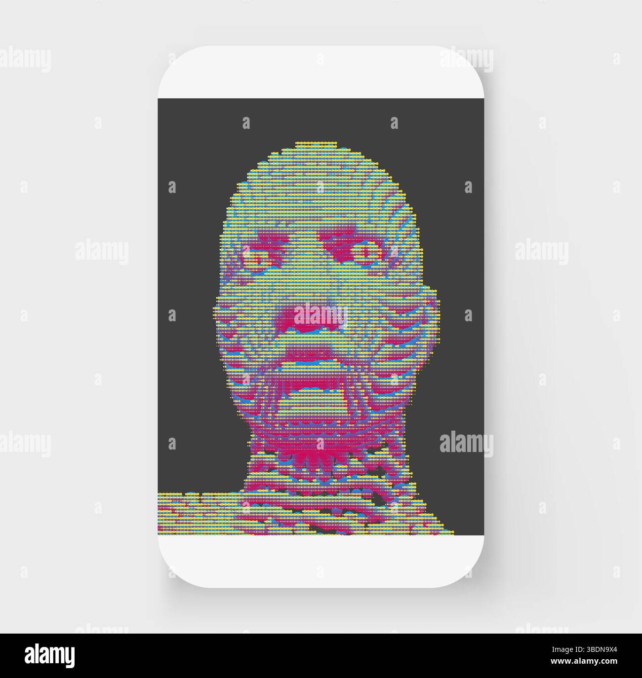 Face recognition. Abstract digital human head. Futuristic background ...