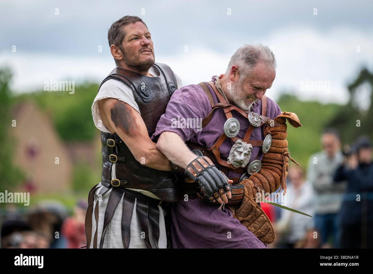 Chalfont, UK. 25 May 2025. Gladiators take part in Gladiator Games at ...