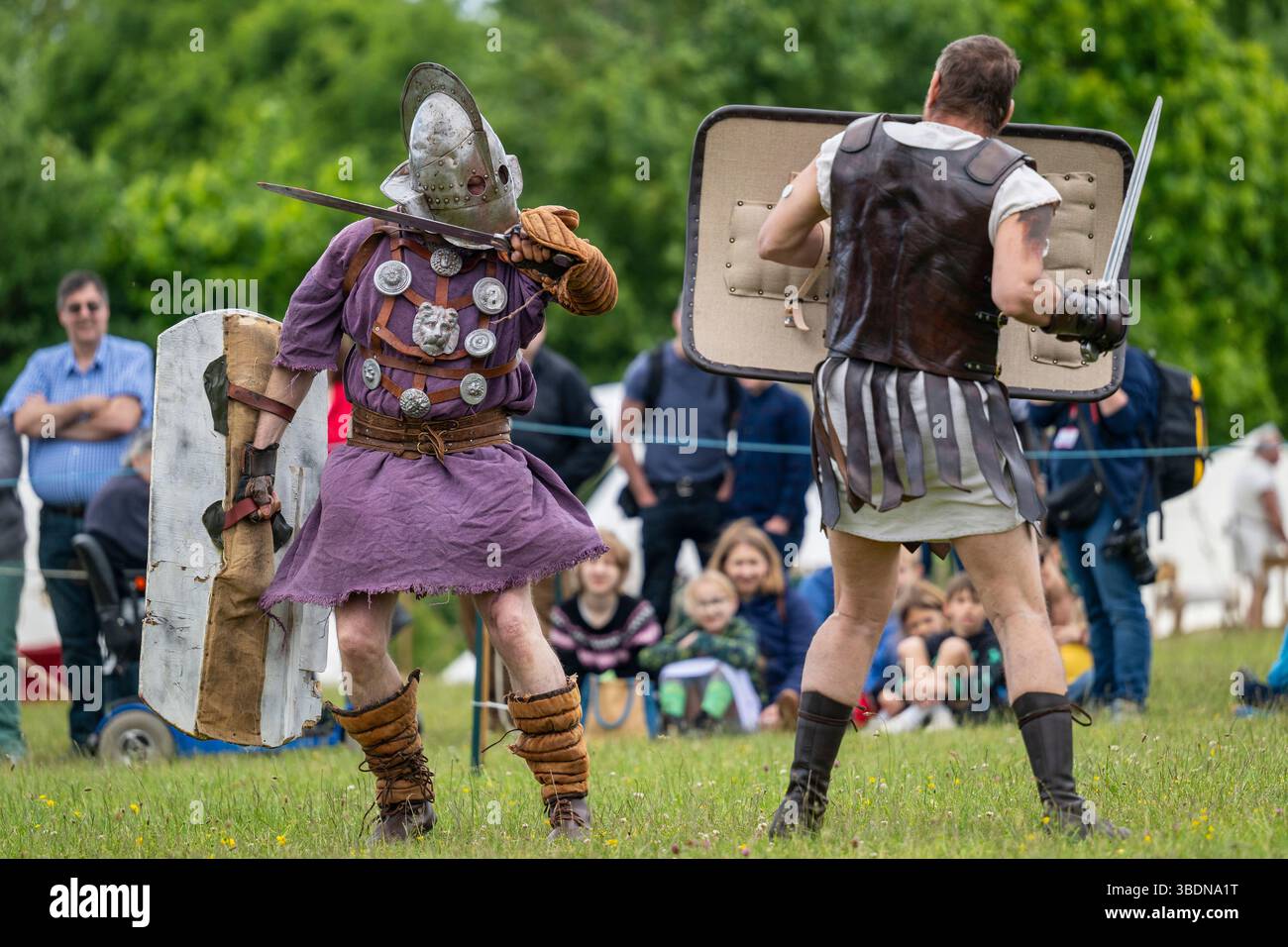 Chalfont, UK. 25 May 2025. Gladiators take part in Gladiator Games at ...