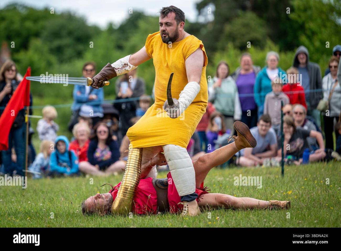 Chalfont, UK. 25 May 2025. Gladiators take part in Gladiator Games at ...