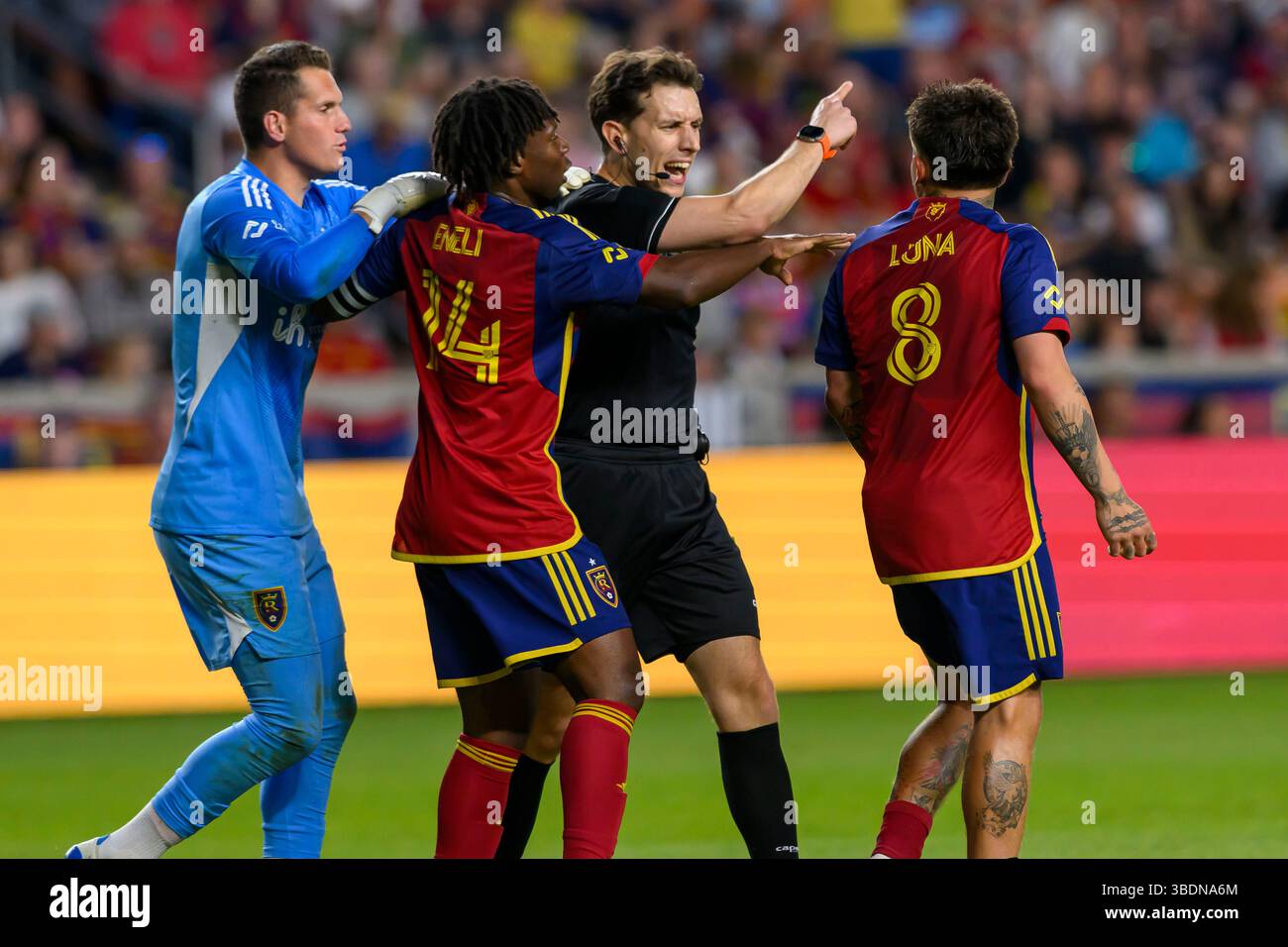 Real Salt Lake goalkeeper Rafael Cabral (1), midfielder Emeka Eneli (14 ...