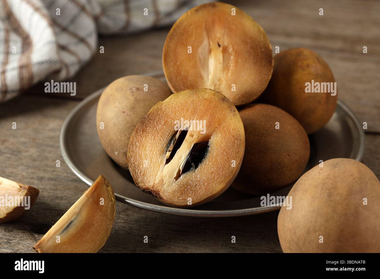 Manilkara zapota or Sawo Fruit or commonly known as Sapodilla, Sapota ...