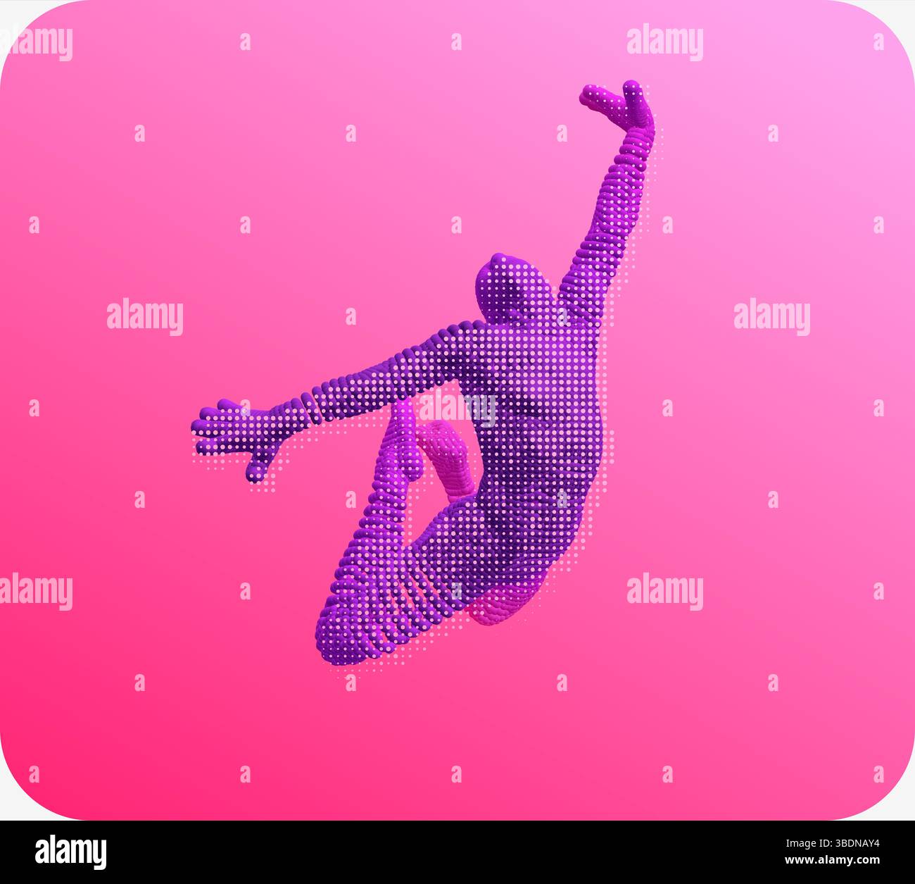 3D human body model. Gymnast jumping. Gymnastics activities for icon ...