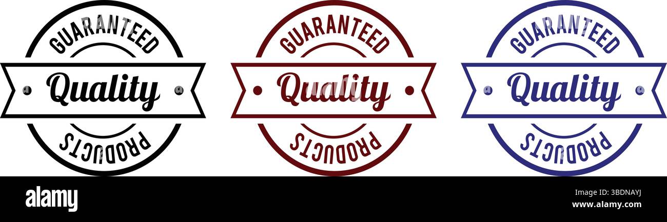 Guaranteed Quality Products Icon Symbol Label Badge Logo Seal Stamp ...