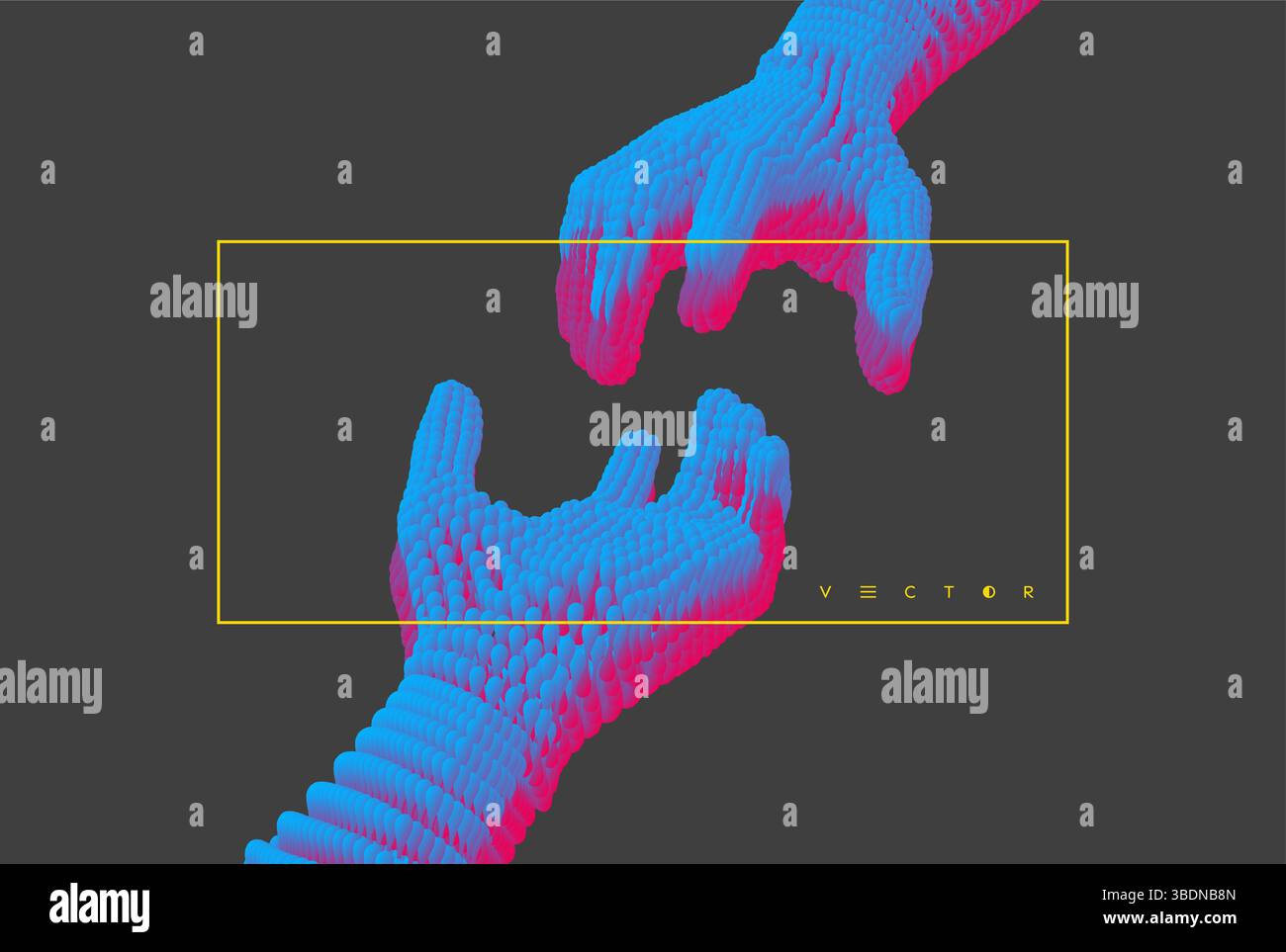 Hands reaching towards each other. Concept of human relation ...
