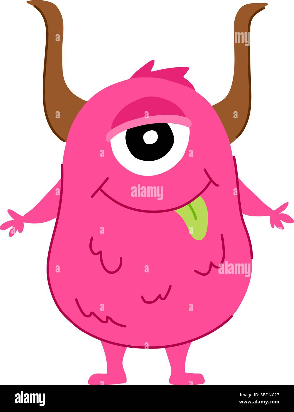 minotaur monster with horns cartoon vector illustration Stock Vector ...