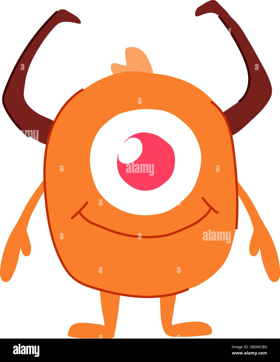 chimera monster with horns cartoon vector illustration Stock Vector ...