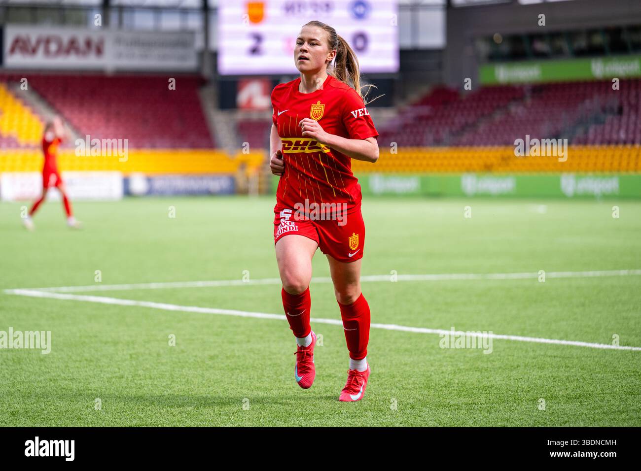 Farum, Denmark. 24th May, 2025. Emmi Siren (5) of FC Nordsjaelland seen ...