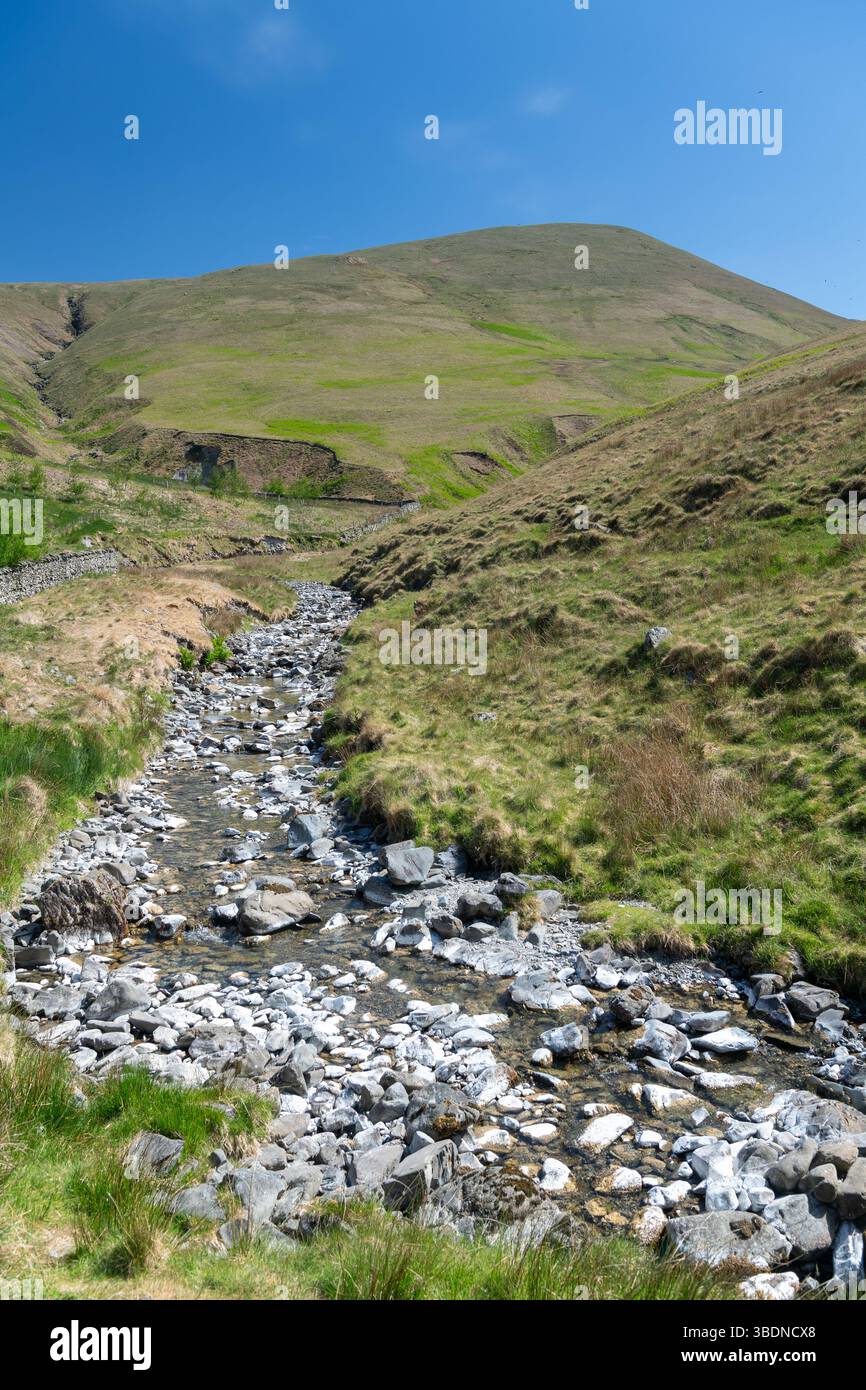 Stream flowing off the Howgill Fells at a very low level during the ...