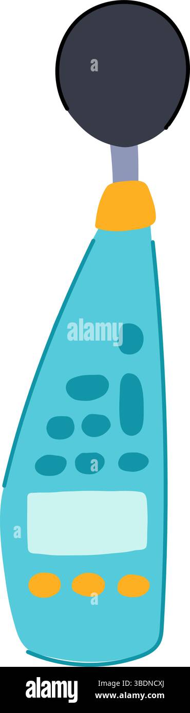flute noise level meter cartoon vector illustration Stock Vector Image ...
