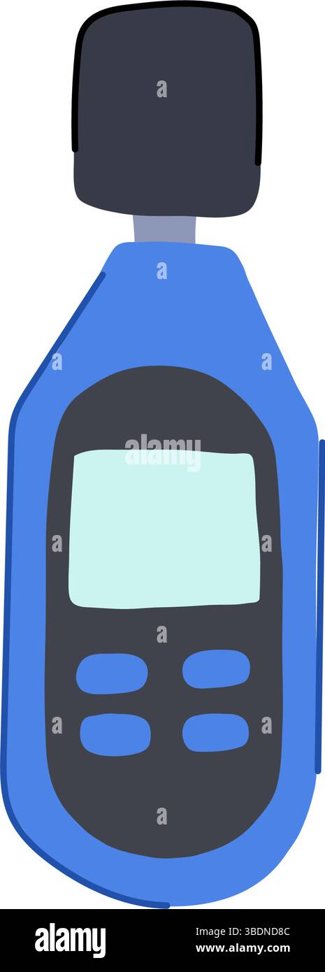 bordeaux noise level meter cartoon vector illustration Stock Vector ...
