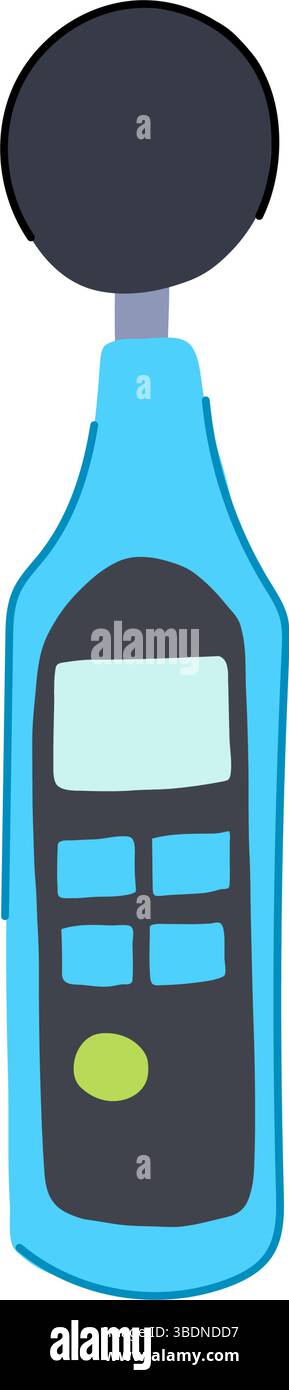 merlot noise level meter cartoon vector illustration Stock Vector Image ...