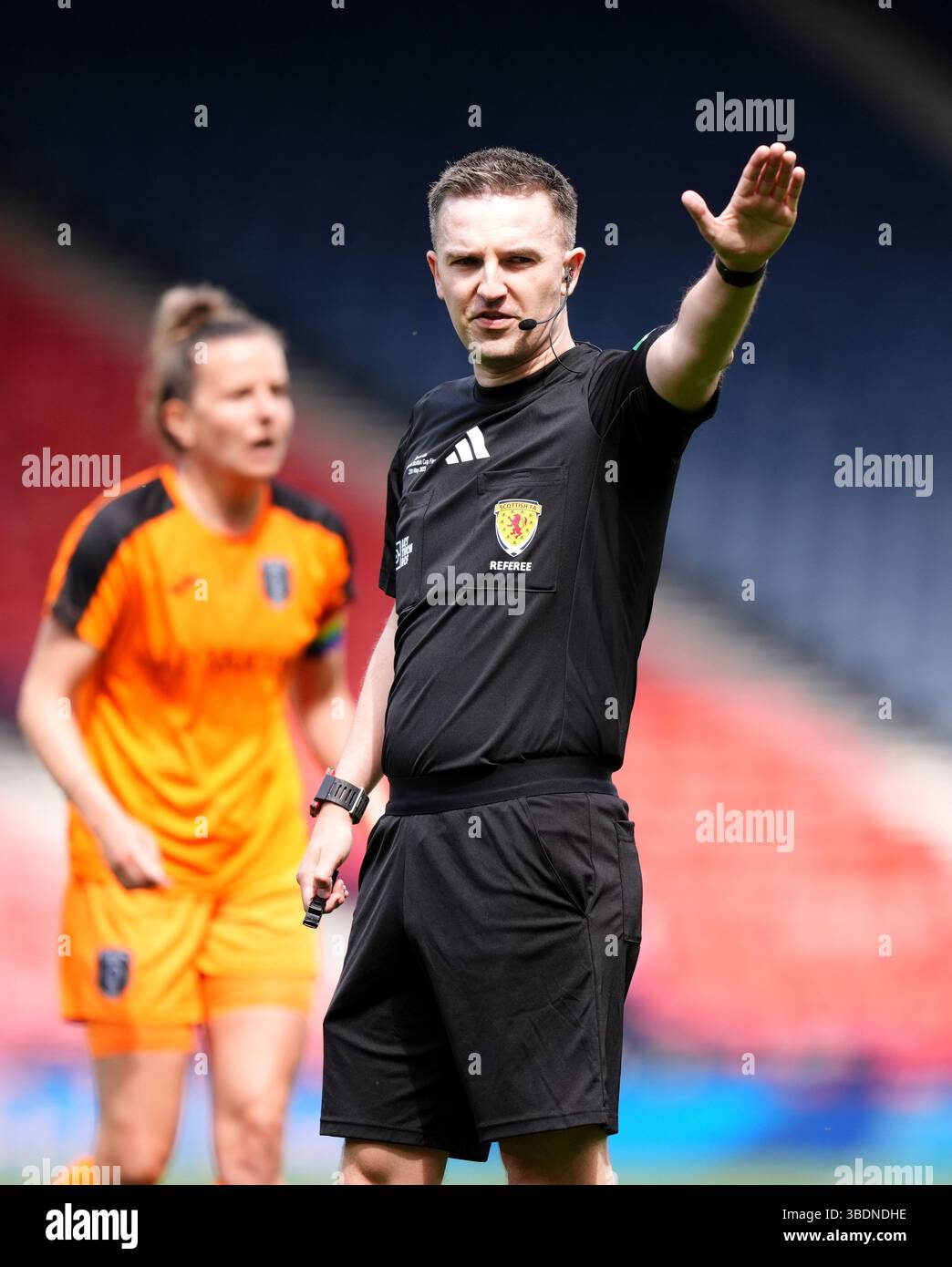 Dan McFarlane, Referee during the Scottish Gas Women's Scottish Cup ...