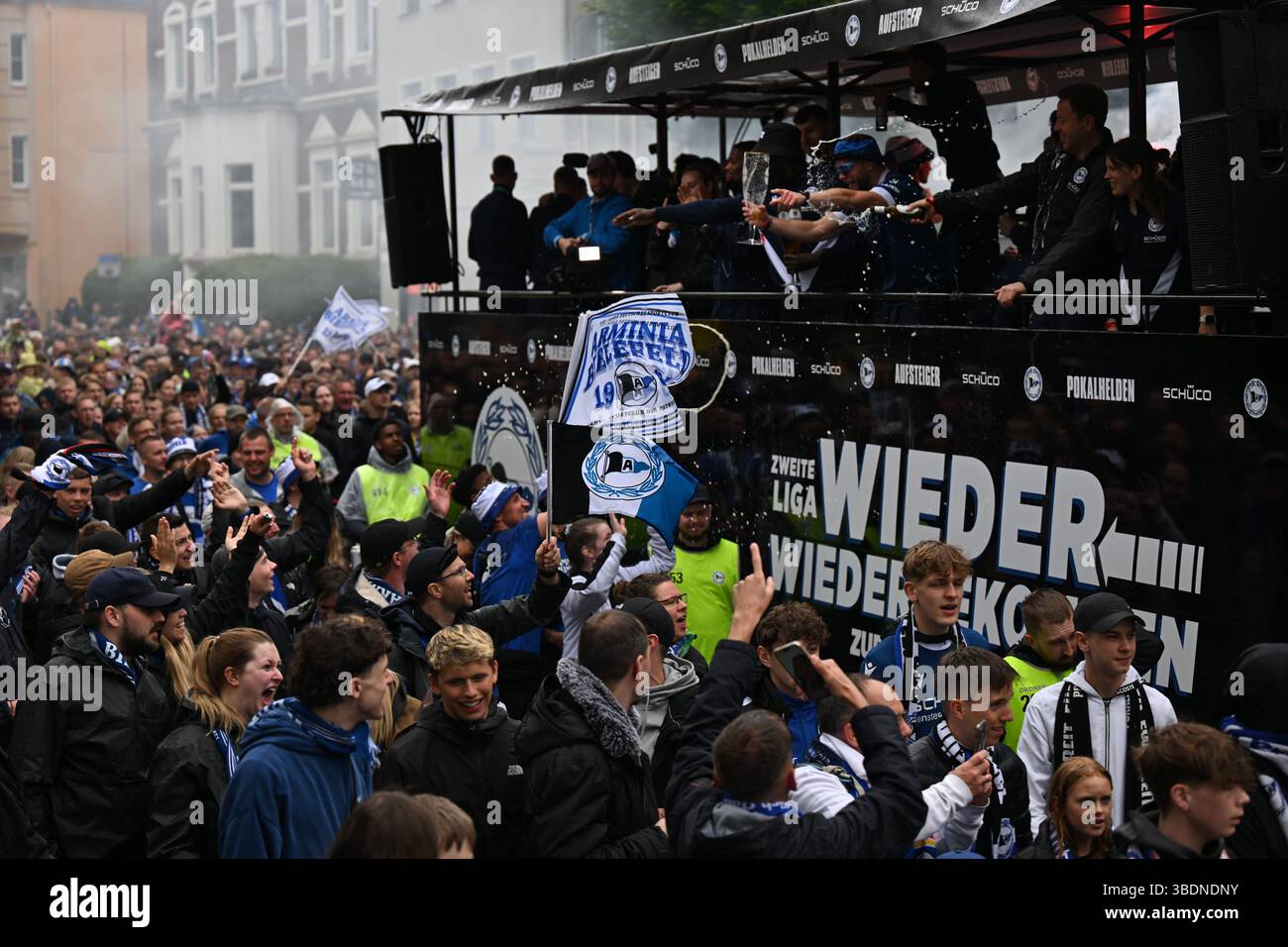 Bielefeld, Germany. 25th May, 2025. Soccer: DFB Cup, after the final between Arminia Bielefeld ...