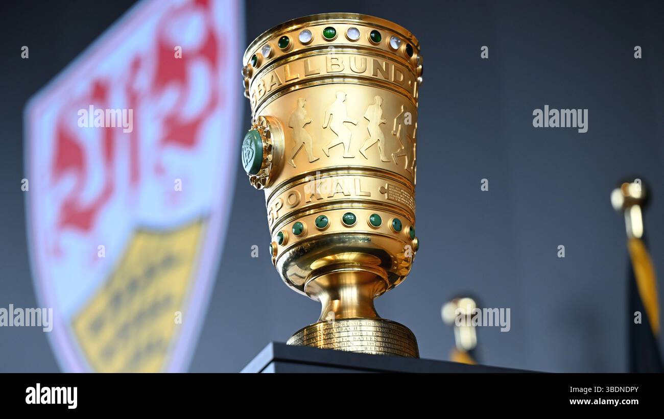 Stuttgart, Germany. 25th May, 2025. Soccer: DFB Cup, Arminia Bielefeld - VfB Stuttgart, after ...