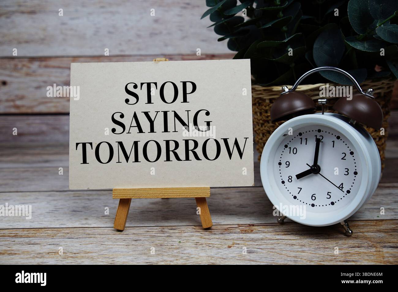 Stop Saying Tomorrow Motivational And Inspirational Quotes Stock Photo ...