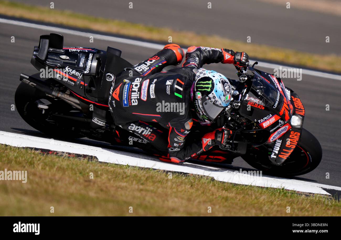 Aprilia Racing's Marco Bezzecchi during the Monster Energy British ...
