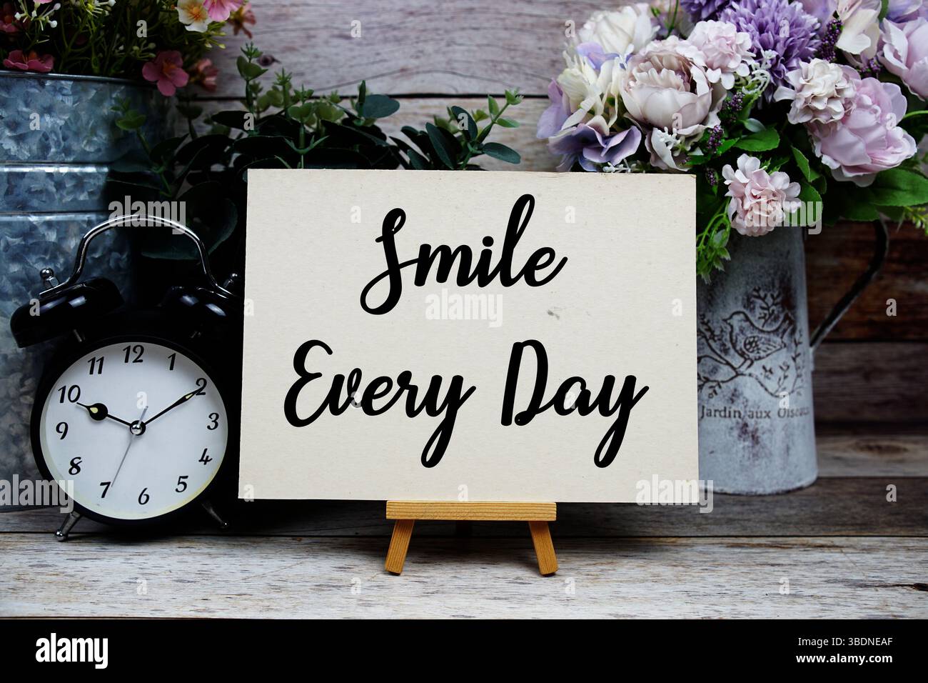 Smile Every Day Motivational And Inspirational Quotes Stock Photo - Alamy