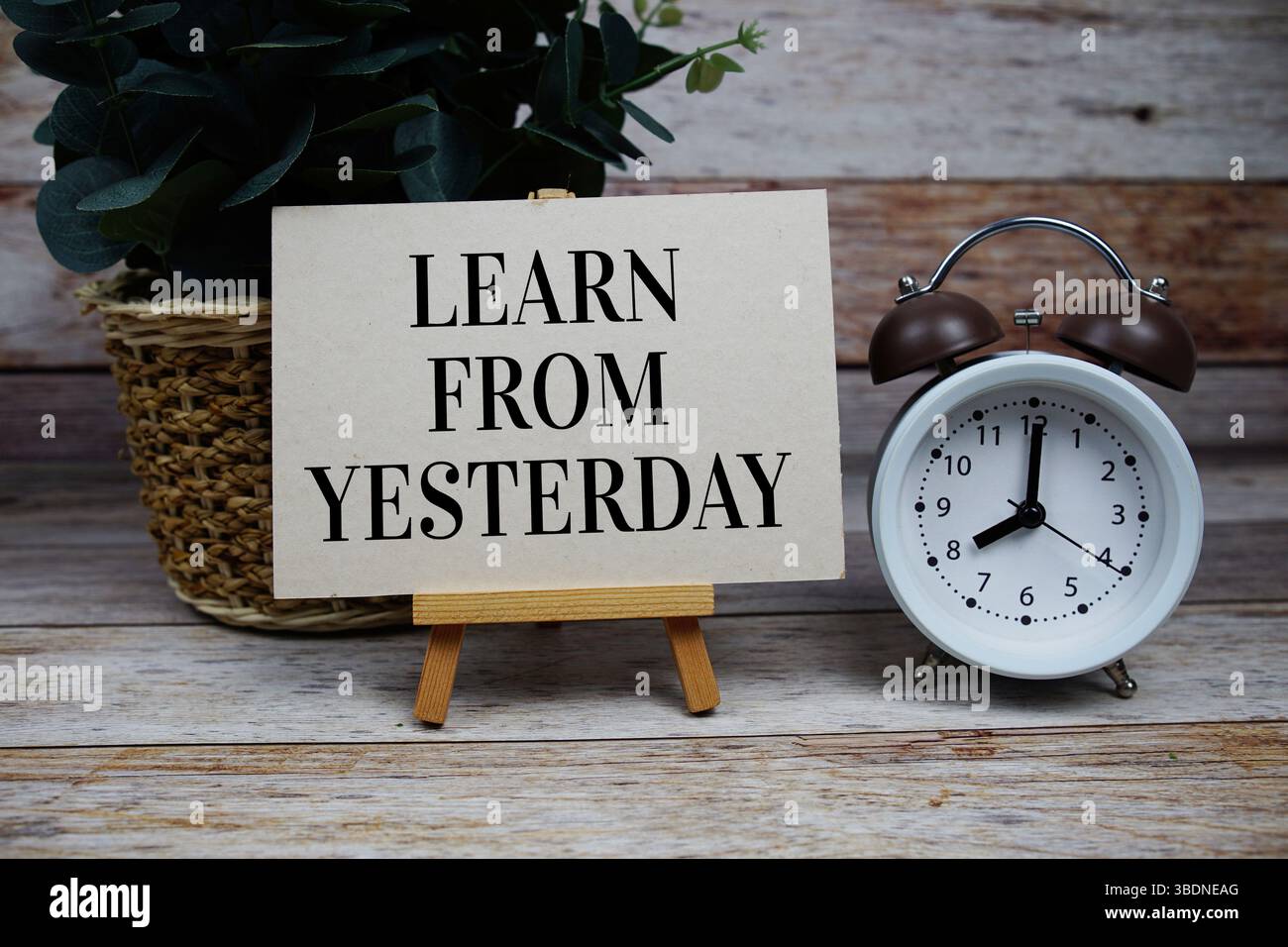 Learn From Yesterday Motivational And Inspirational Quotes Stock Photo ...