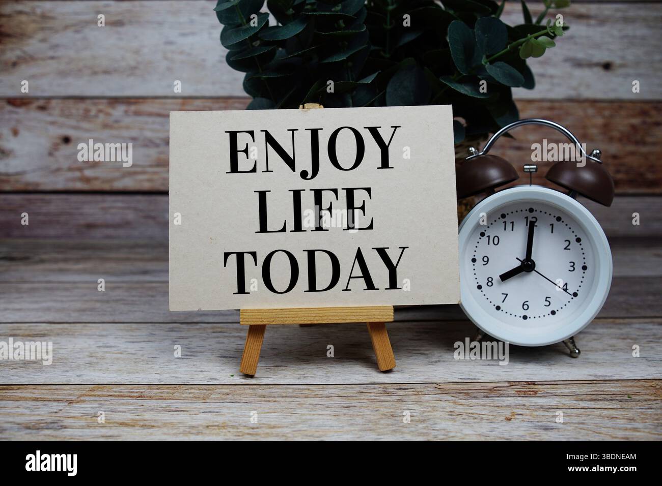 Enjoy Life Today Motivational And Inspirational Quotes Stock Photo - Alamy