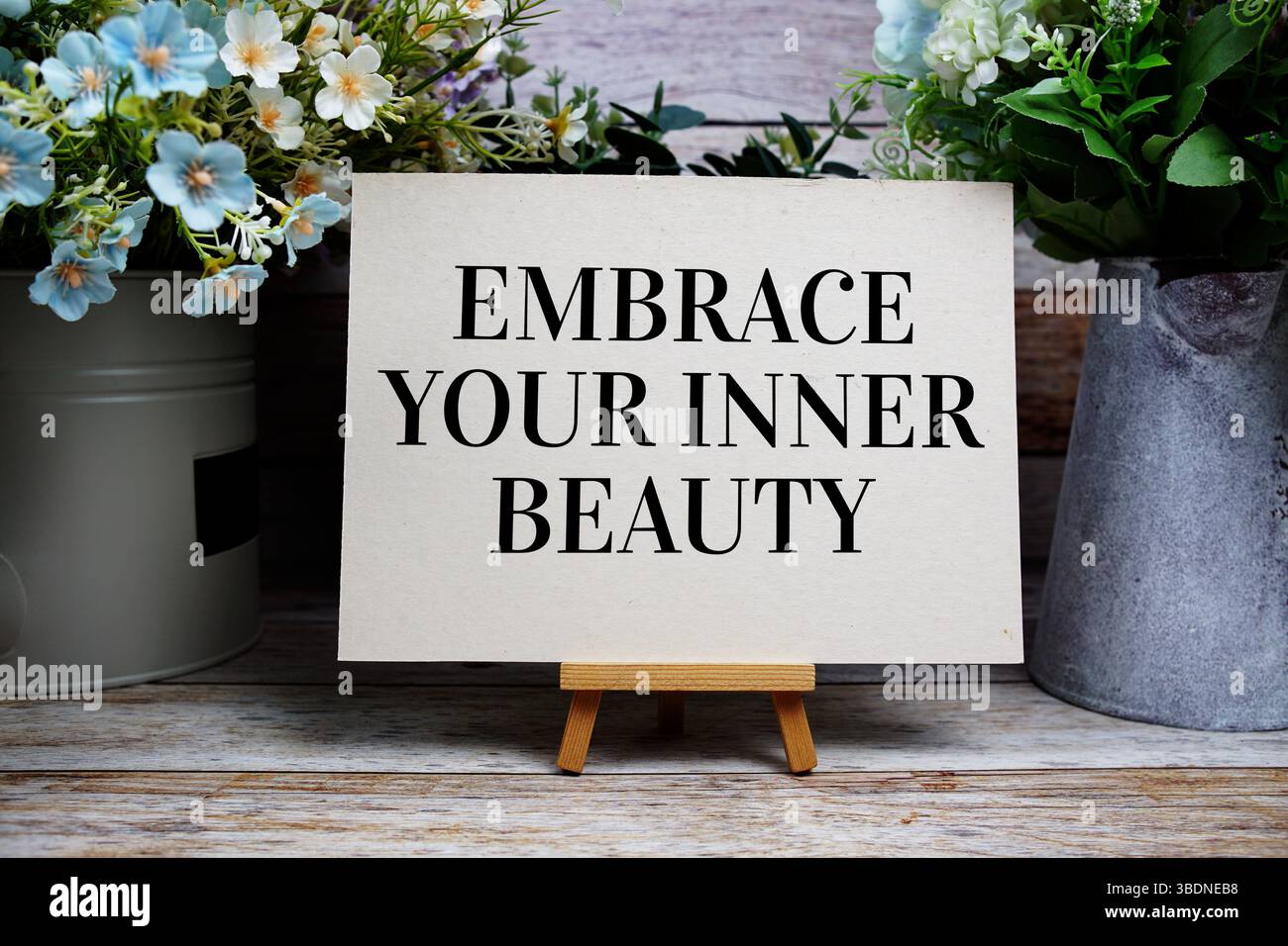 Embrace Your Inner Beauty Motivational And Inspirational Quotes Stock ...