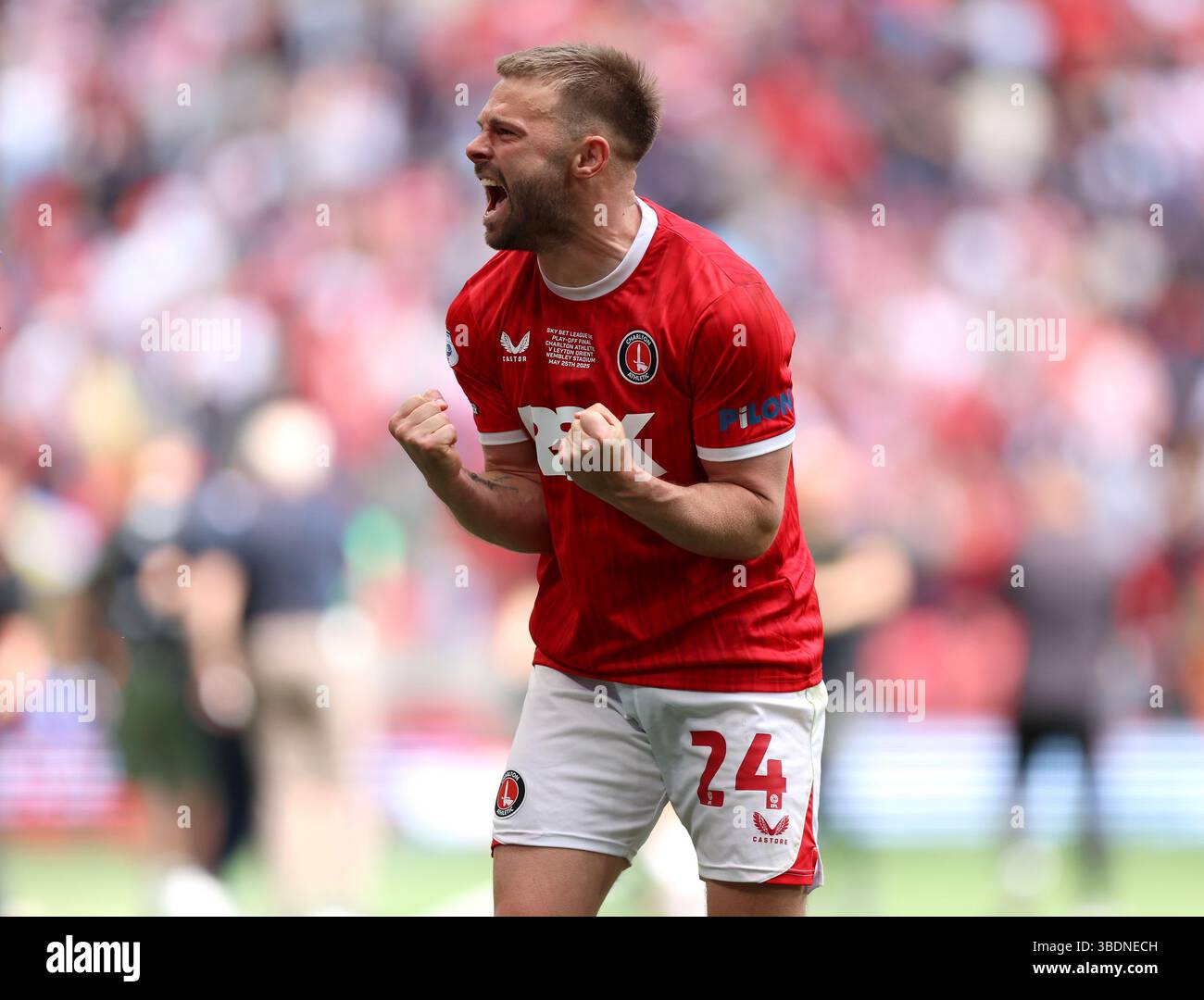 Charlton Athletic's Matt Godden celebrates winning the Sky Bet League ...