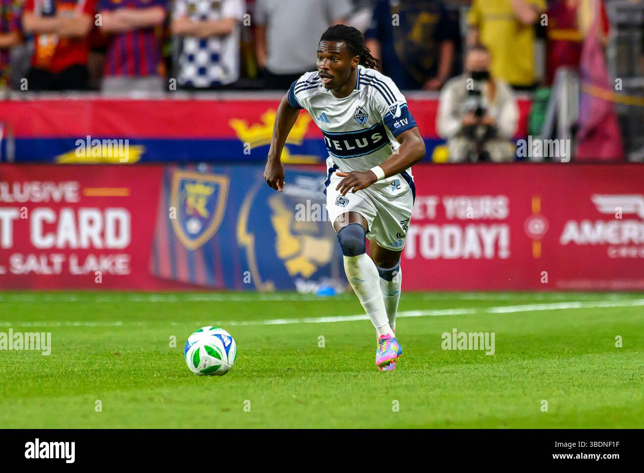 Vancouver Whitecaps defender Sam Adekugbe (3) dribbles the ball during ...
