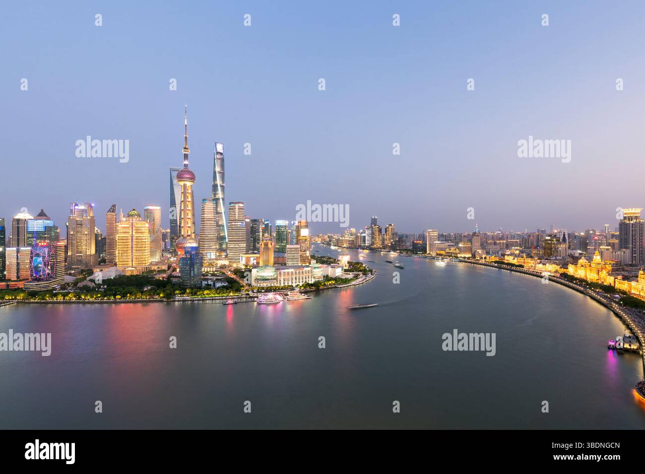 Shanghai city skyline aerial hi-res stock photography and images - Alamy