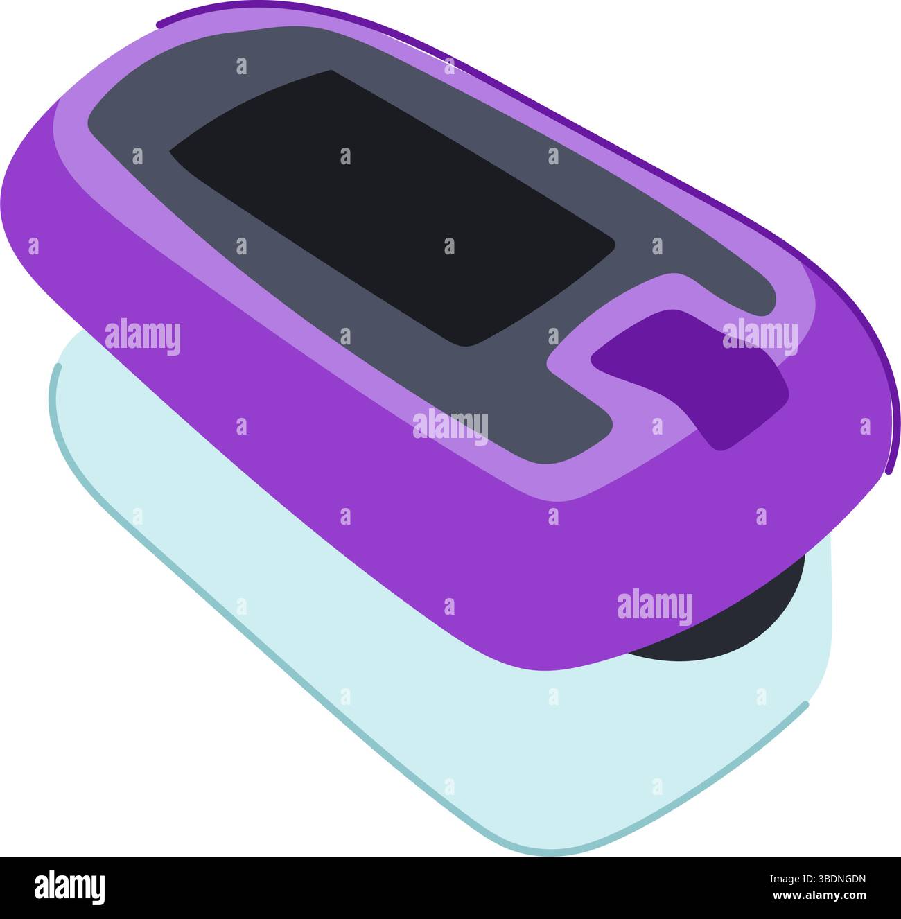 saturation oxygen fingertip monitor cartoon vector illustration Stock ...