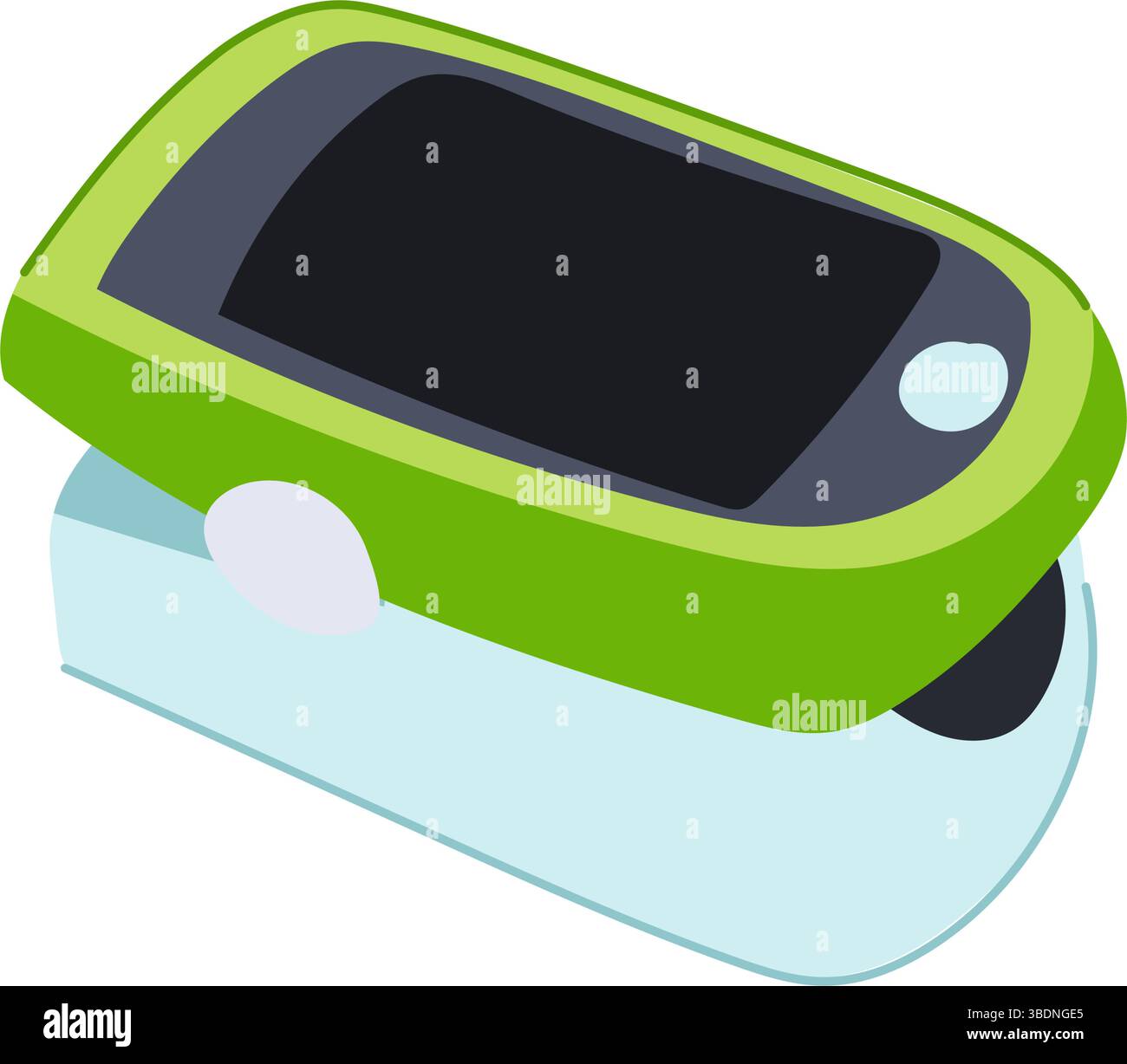 reading oxygen fingertip monitor cartoon vector illustration Stock ...