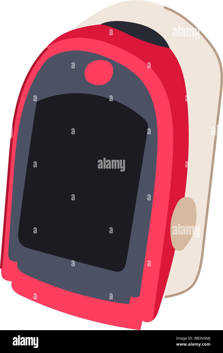 accuracy oxygen fingertip monitor cartoon vector illustration Stock ...