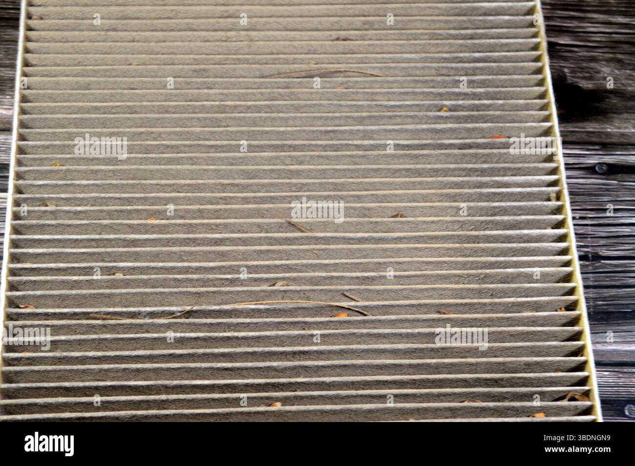 old dirty used car AC air conditioning filter full of dust removed from ...