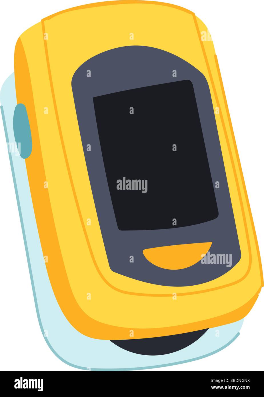 portable oxygen fingertip monitor cartoon vector illustration Stock ...