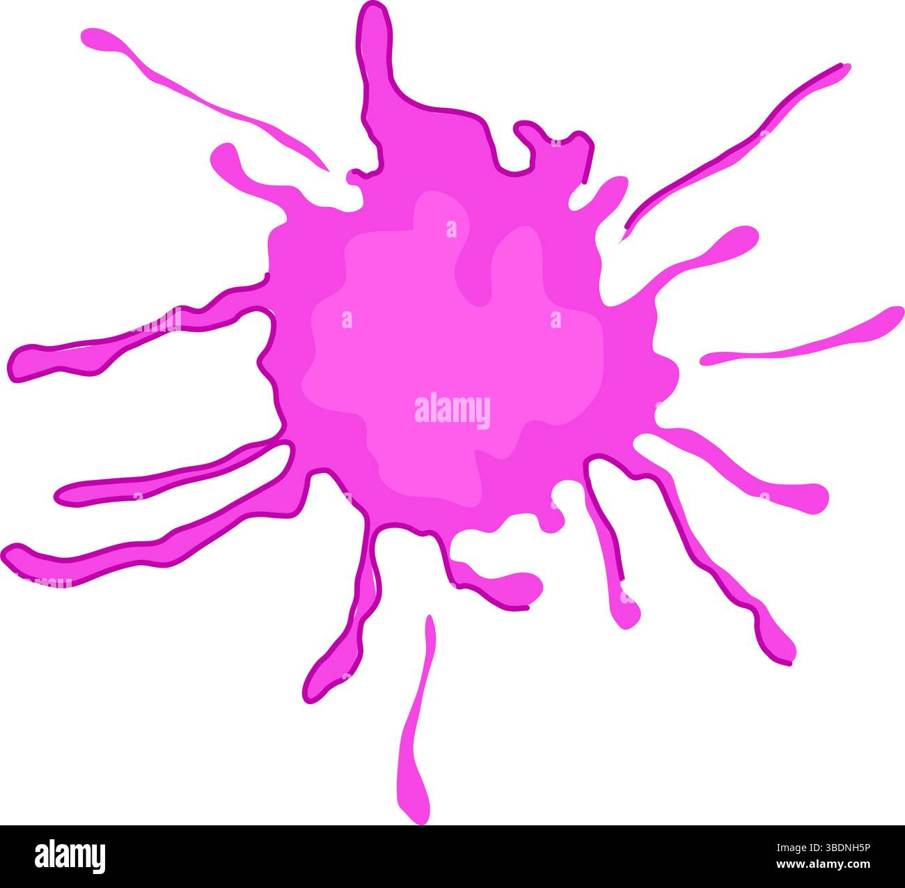 drip paint splatters cartoon vector illustration Stock Vector Image ...